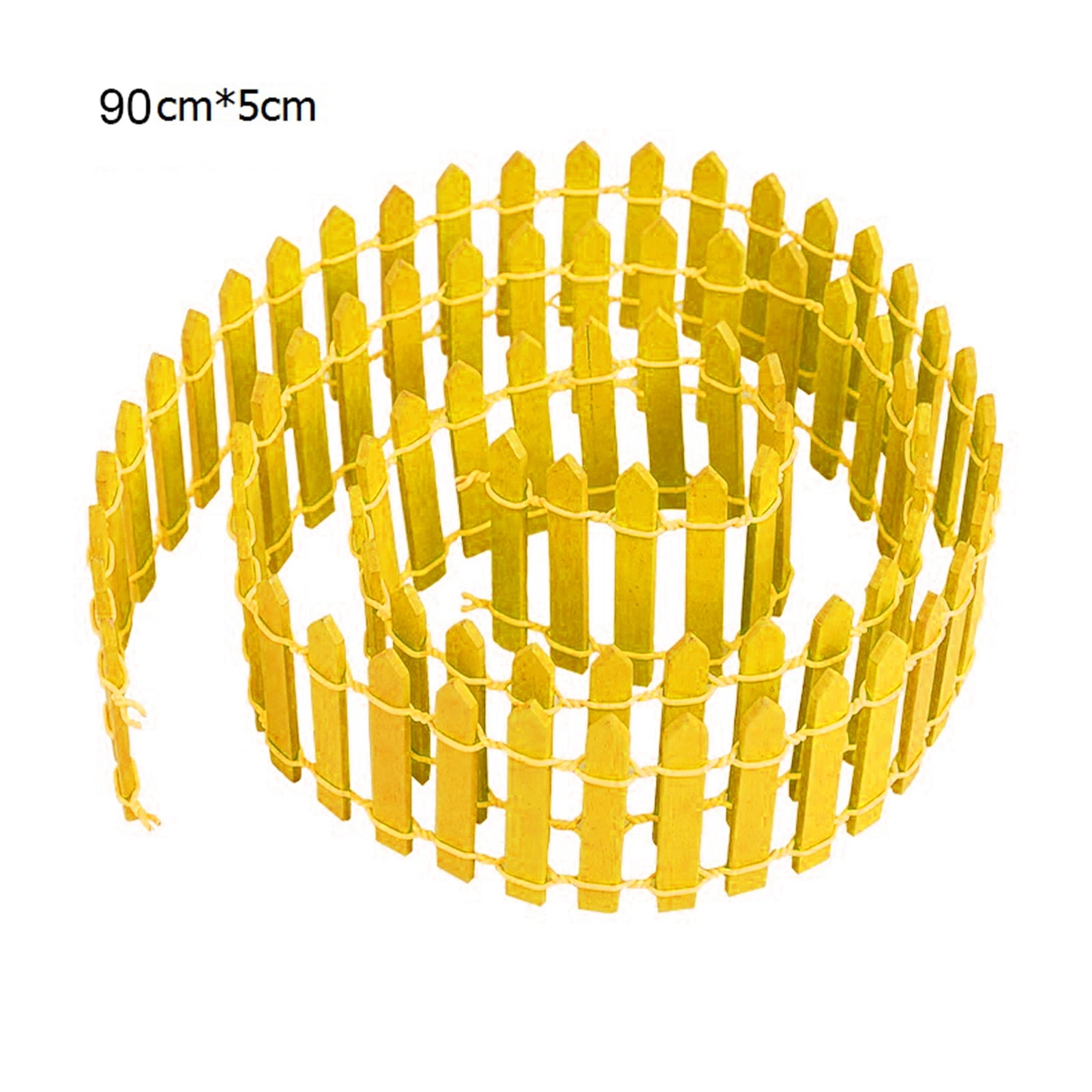35.43 Inch Long Mini Fairy Garden Fence Wood Ornament Wooden Decorative ...