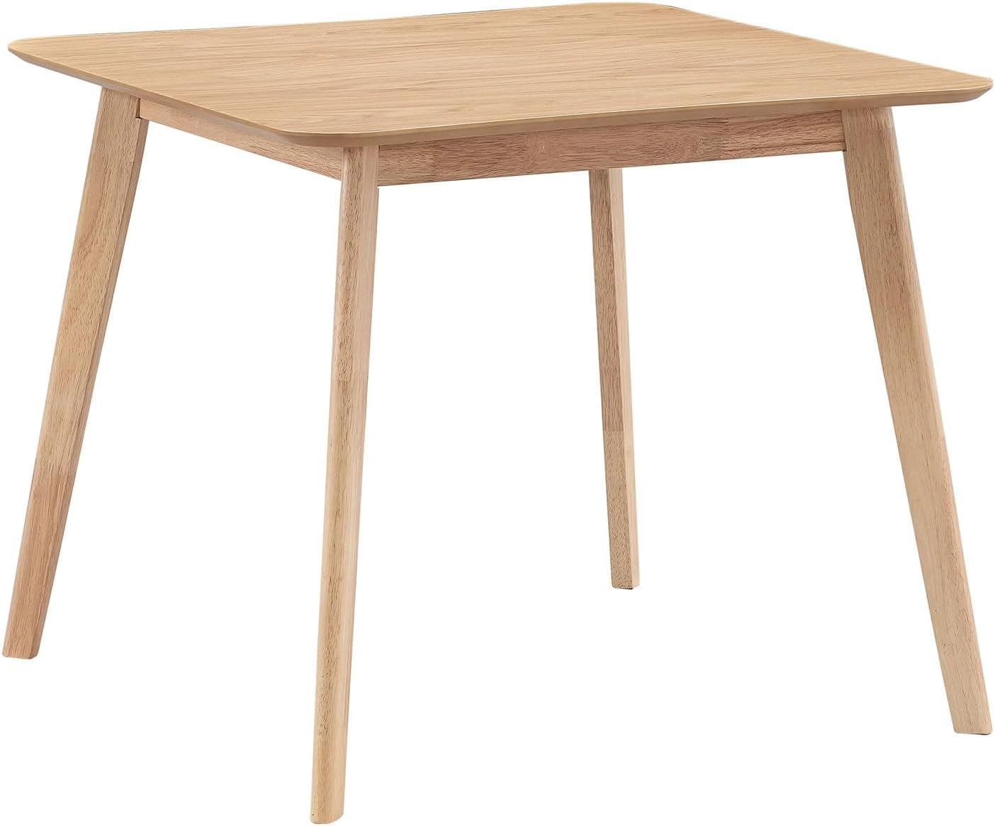 35.43" Square Dining Table - Small Dining Room Table with Solid Rubber ...