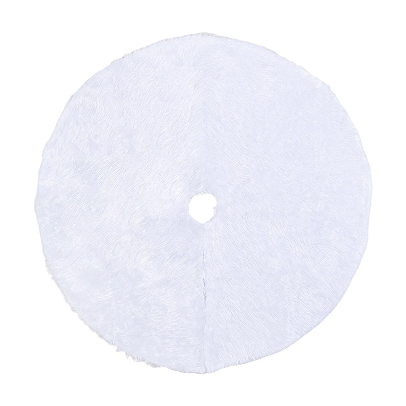 35.43Inch White Christmas Tree Skirt Plush Decoration for Merry ...