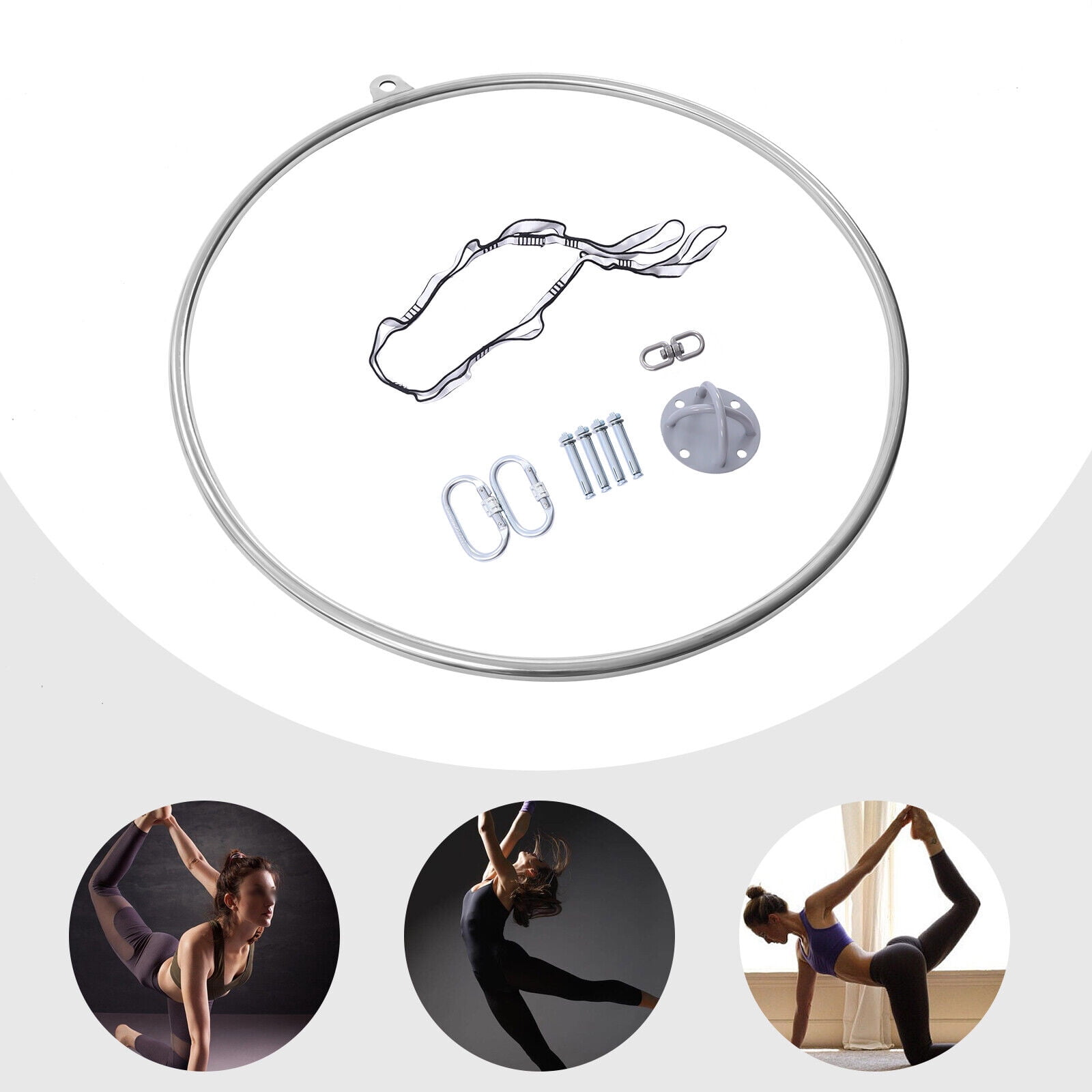 35.43in Yoga Gymnastic Rings, Yoga Ring Aerial Hoop Gymnastic Hoop Yoga ...
