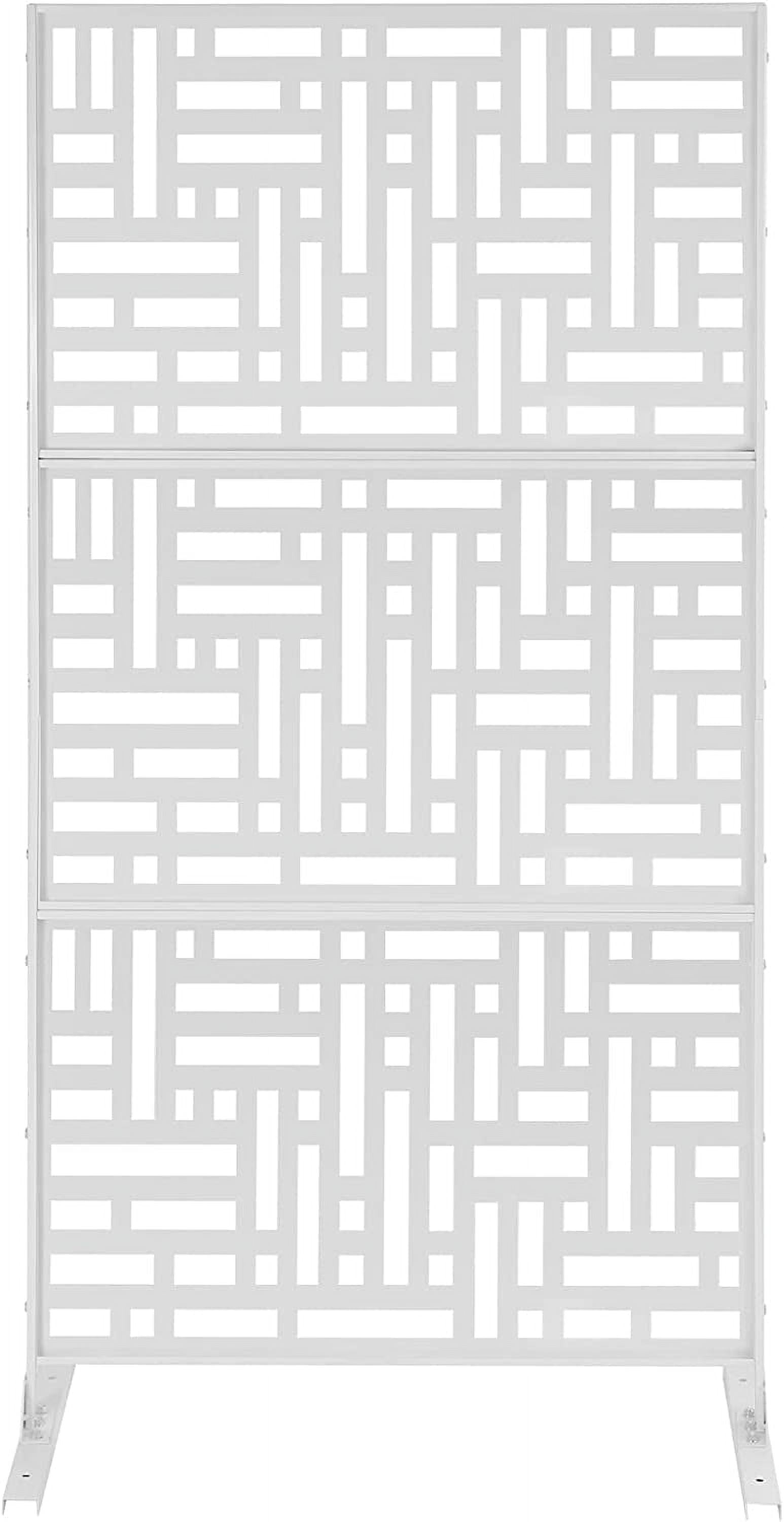 35.4in x 6.2ft Privacy Screen, Modern Stripes Privacy Fence Screen with ...