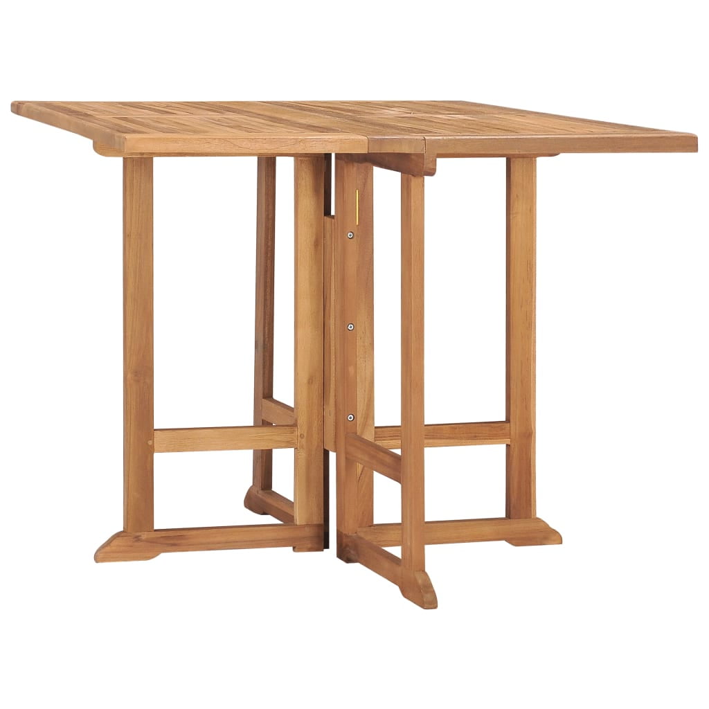 35.4x35.4 Solid Teak Wood Folding Patio Dining Table - Weather ...