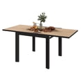 35.5"-71" Expandable Outdoor Dining Table for 4-6 People, Aluminum ...