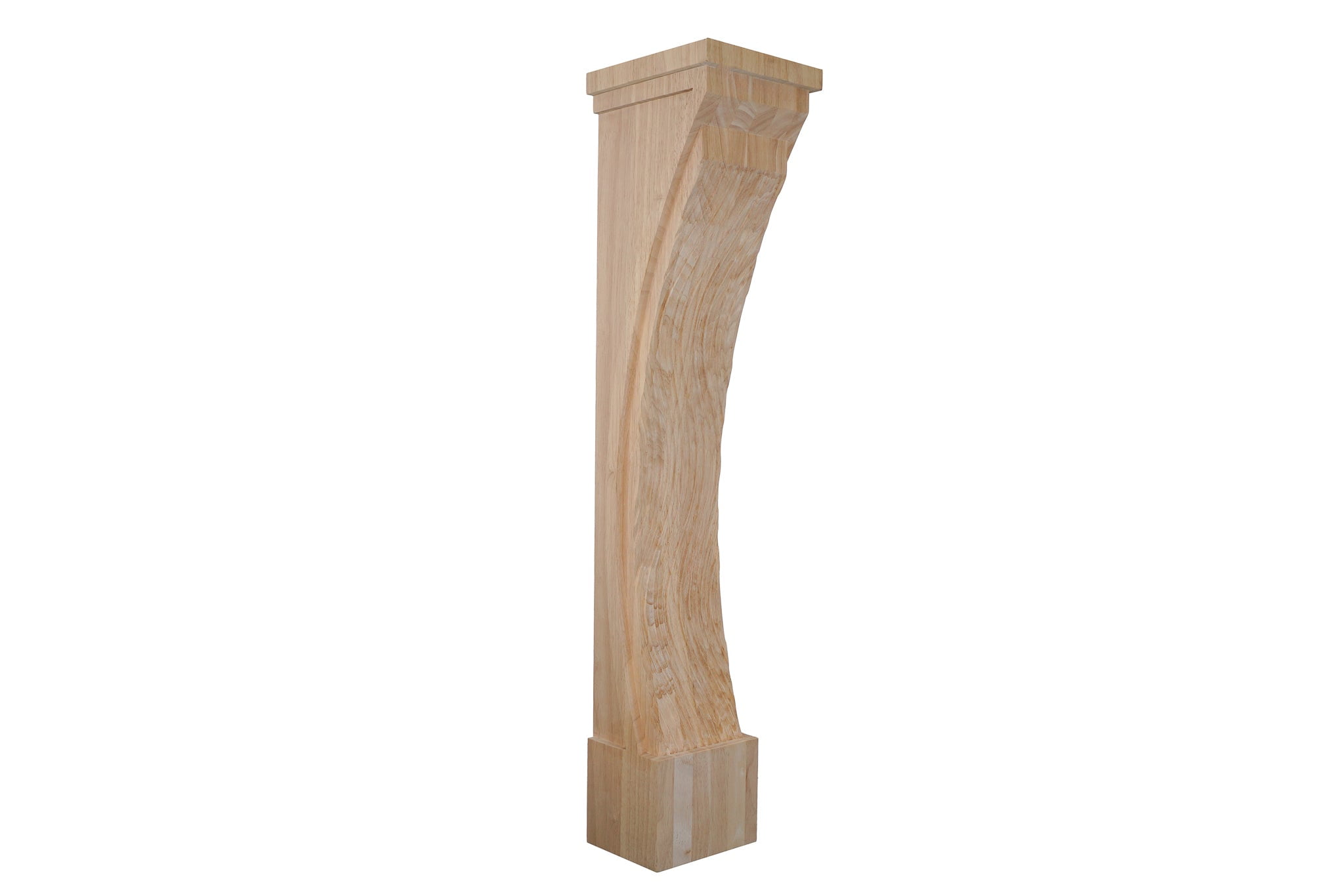 35.5" Front Waves Style Mantel Fireplace Leg Corbel (FL-005)-Rubberwood ...