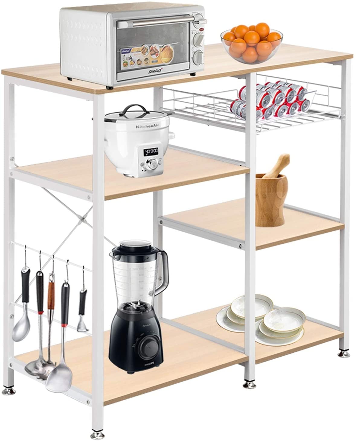 35.5" Kitchen Baker's 3-Tier Rack Utility Microwave Oven Stand Storage ...