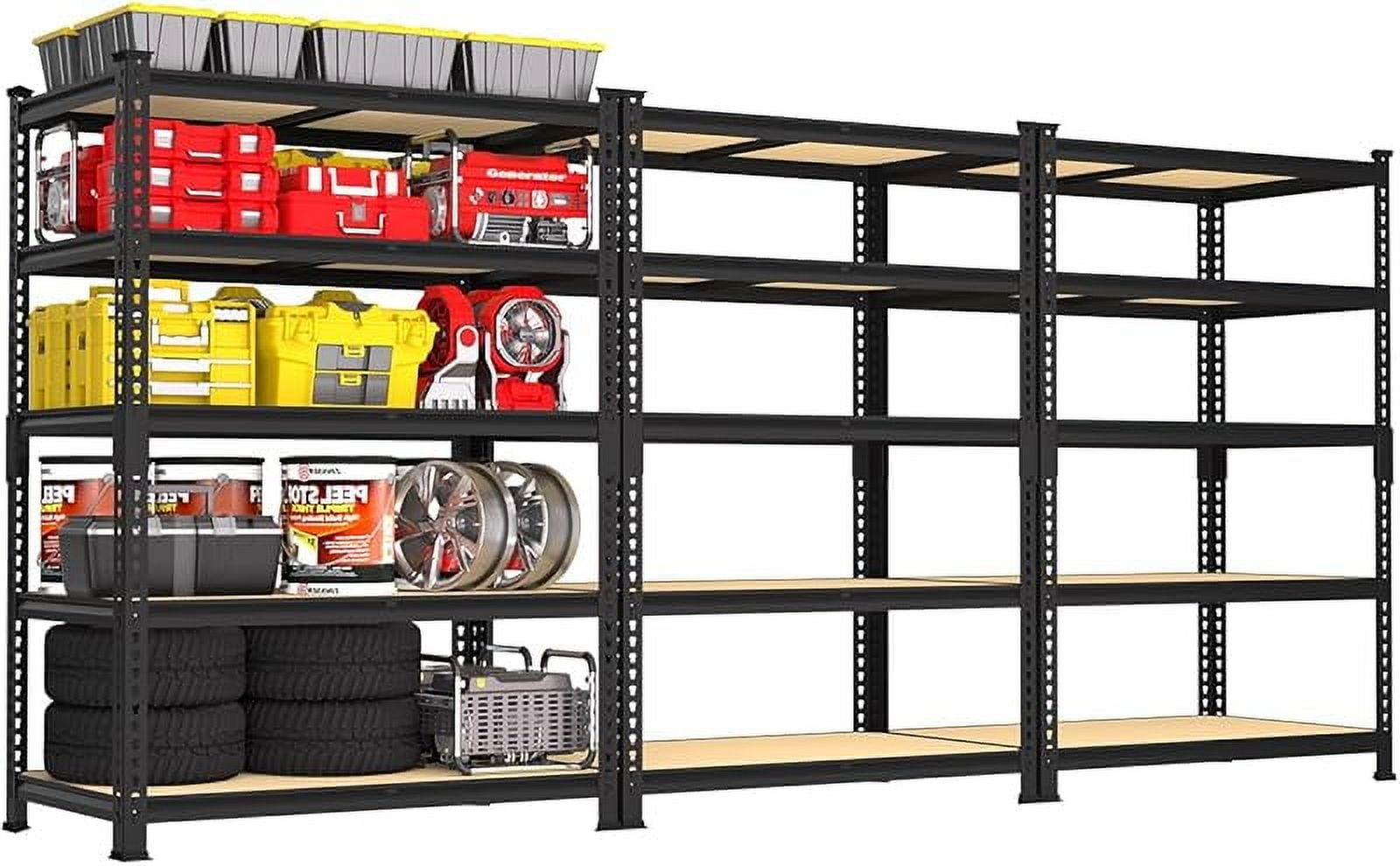 35.5"W x 16"D x 82"H Storage Shelves - 5 Tier Adjustable Garage Storage ...