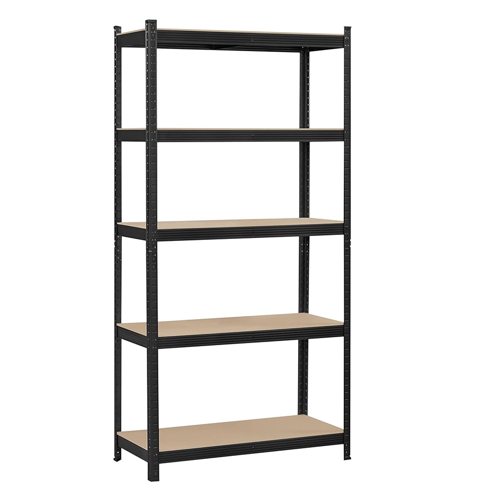 5-Tier Utility Shelves, Metal Heavy Duty Shed Shelving with Rubber Pads ...
