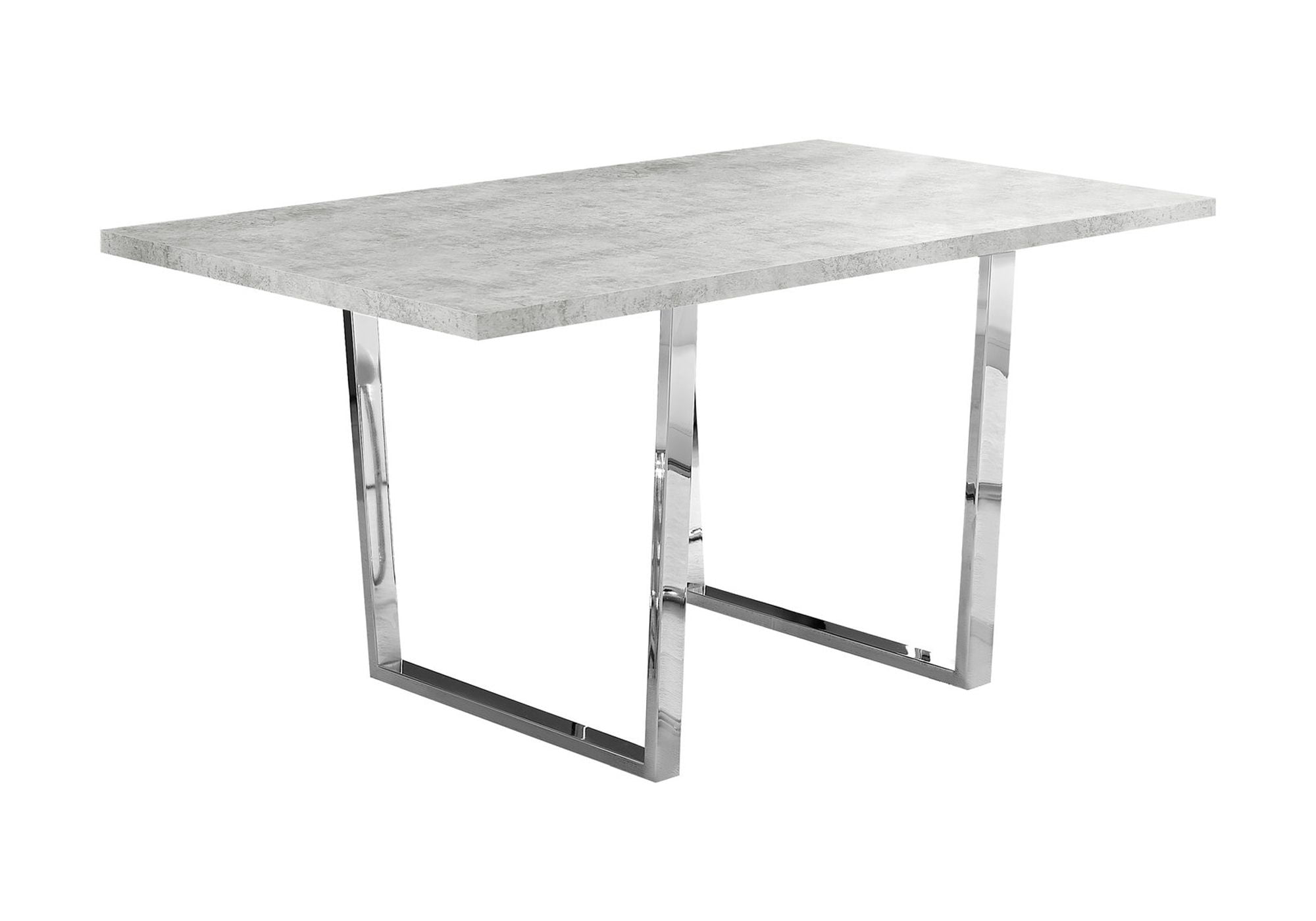 35.5" x 59" x 30.25" Grey Particle Board Metal Dining Table - Walmart.com