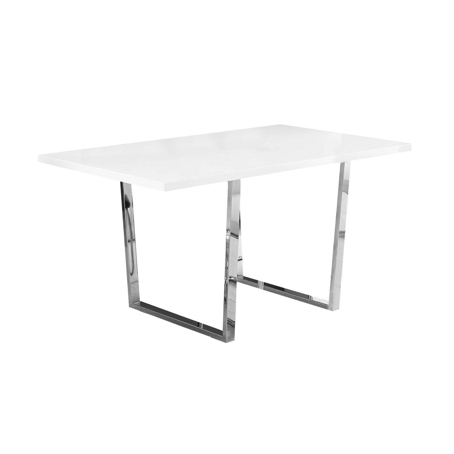 35.5" x 59" x 30.25" White Particle Board Metal Dining Table - Walmart.com