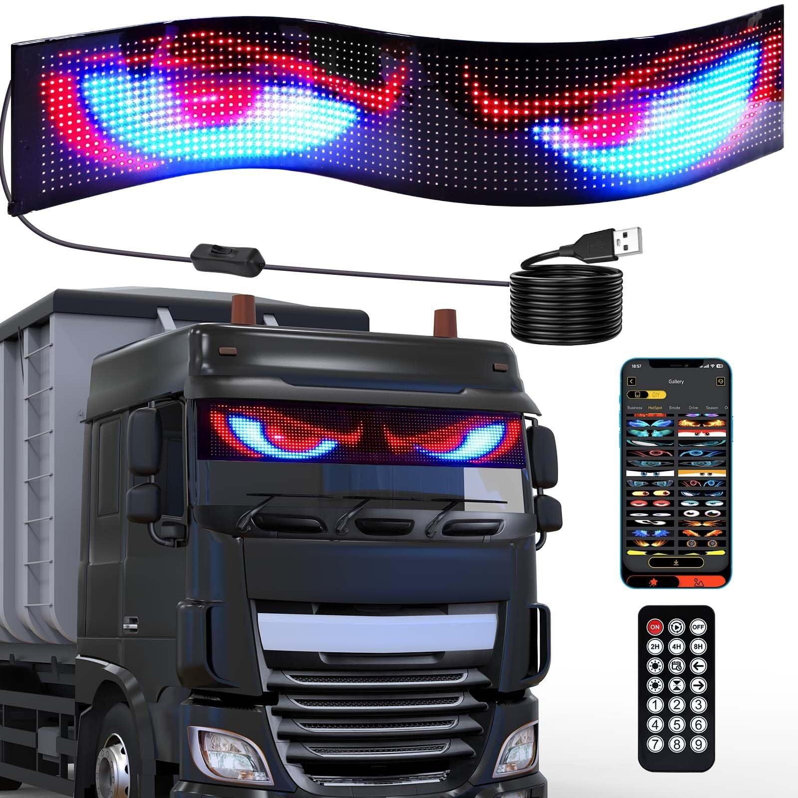 35.5"x7.6" Led Sign, Large Devil Eyes Light Signs, Electronic ...