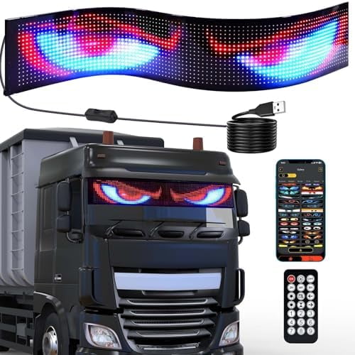 35.5"x7.6" Led Sign, Large Devil Wink Eyes Light Signs, Electronic ...