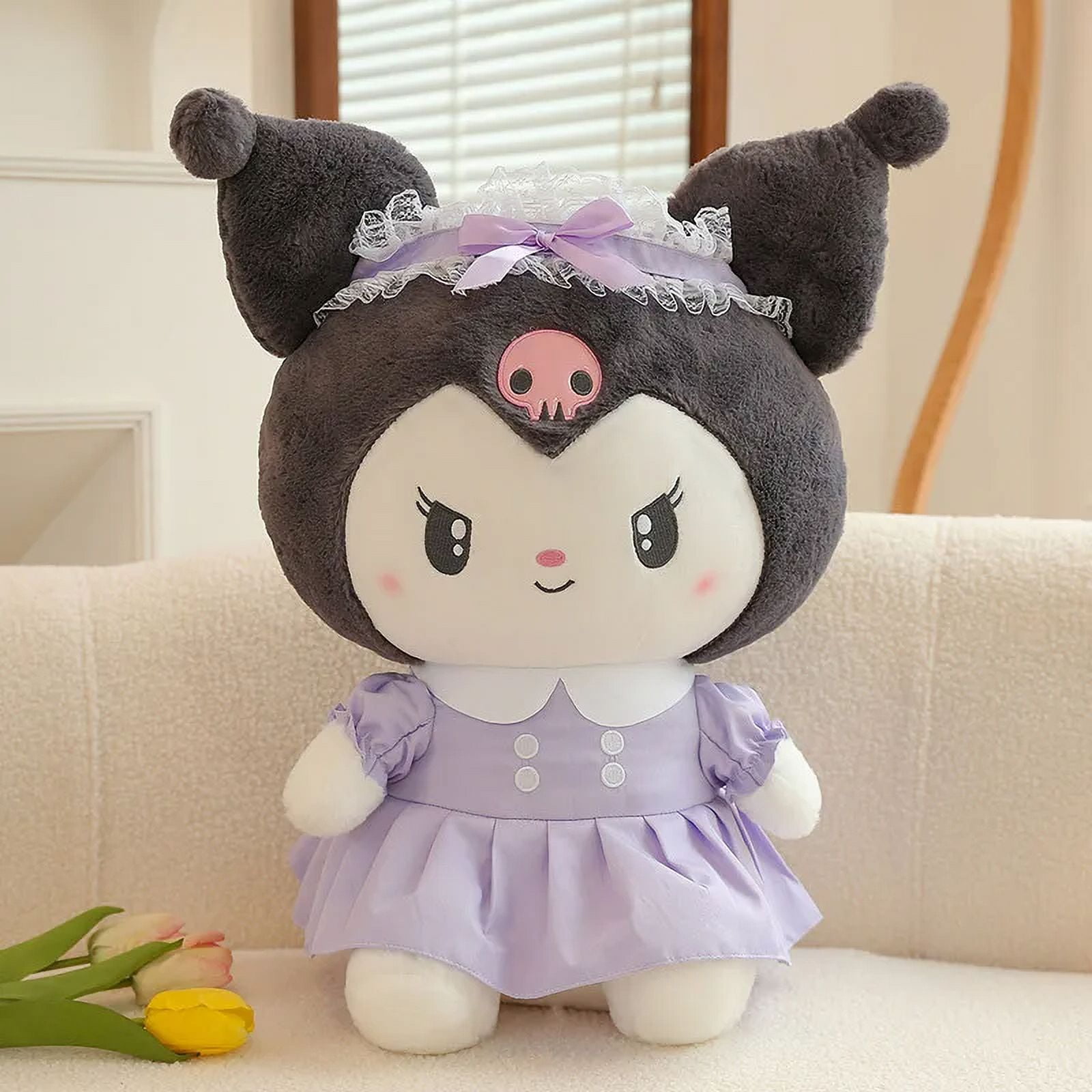 35-60CM Sanrio Princess Skirt Kuromi Big Plush Doll Kawaii Cartoon ...