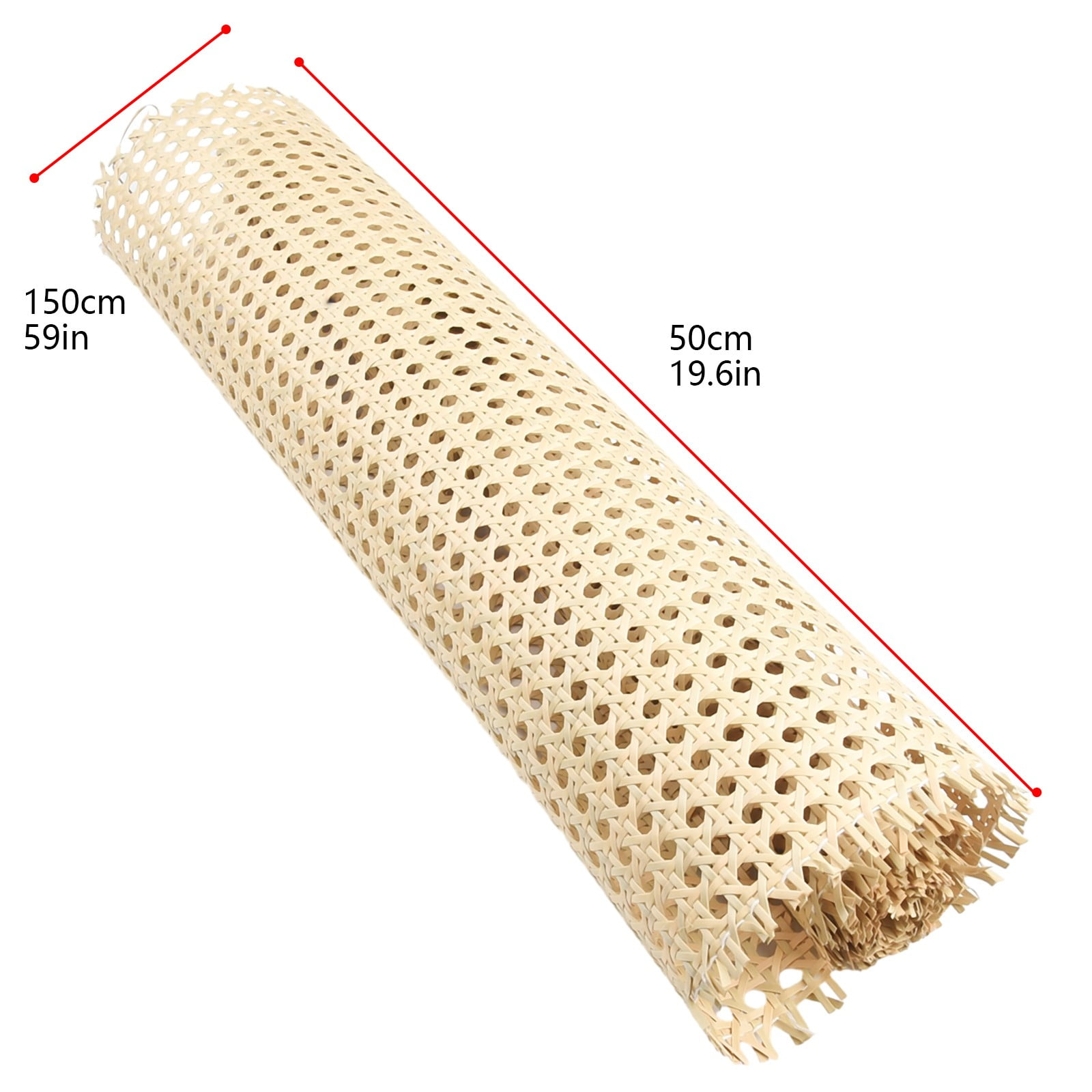 35-60cm Width 1/1.5/2 Meters Length Plastic Rattan Cane Webbing Roll ...