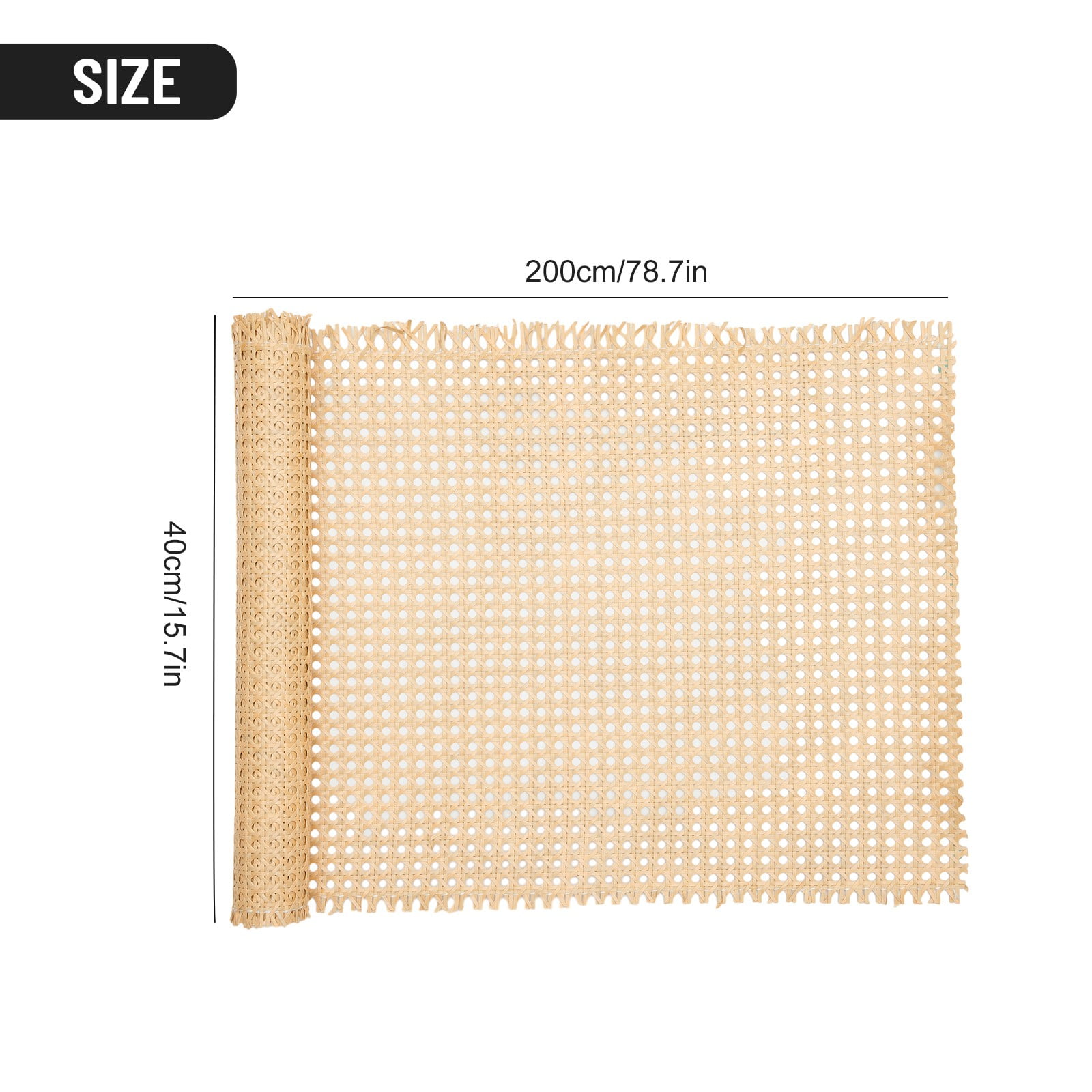 35-60cm Width 1/1.5/2 Meters Length Plastic Rattan Cane Webbing Roll ...