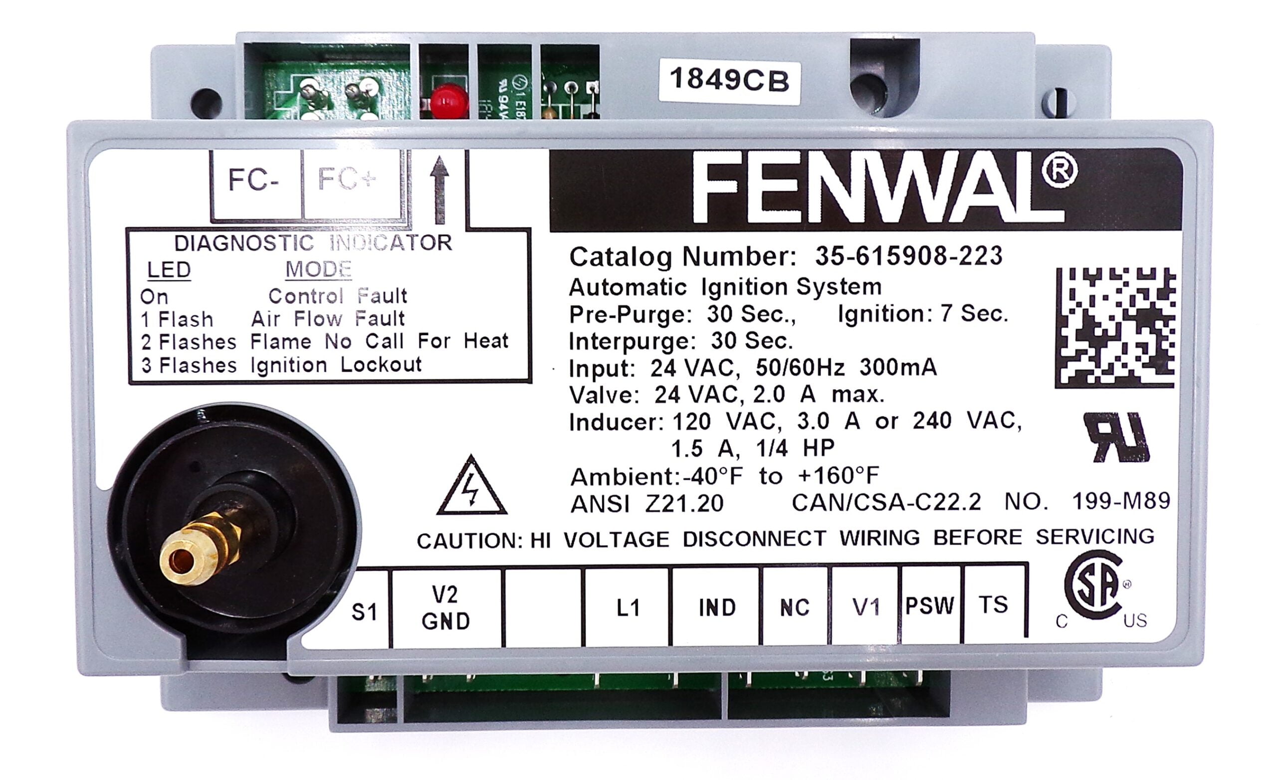 35-615908-223 IGNITION MODULE - EXACT FIT FOR FENWAL - REPLACEMENT PART ...