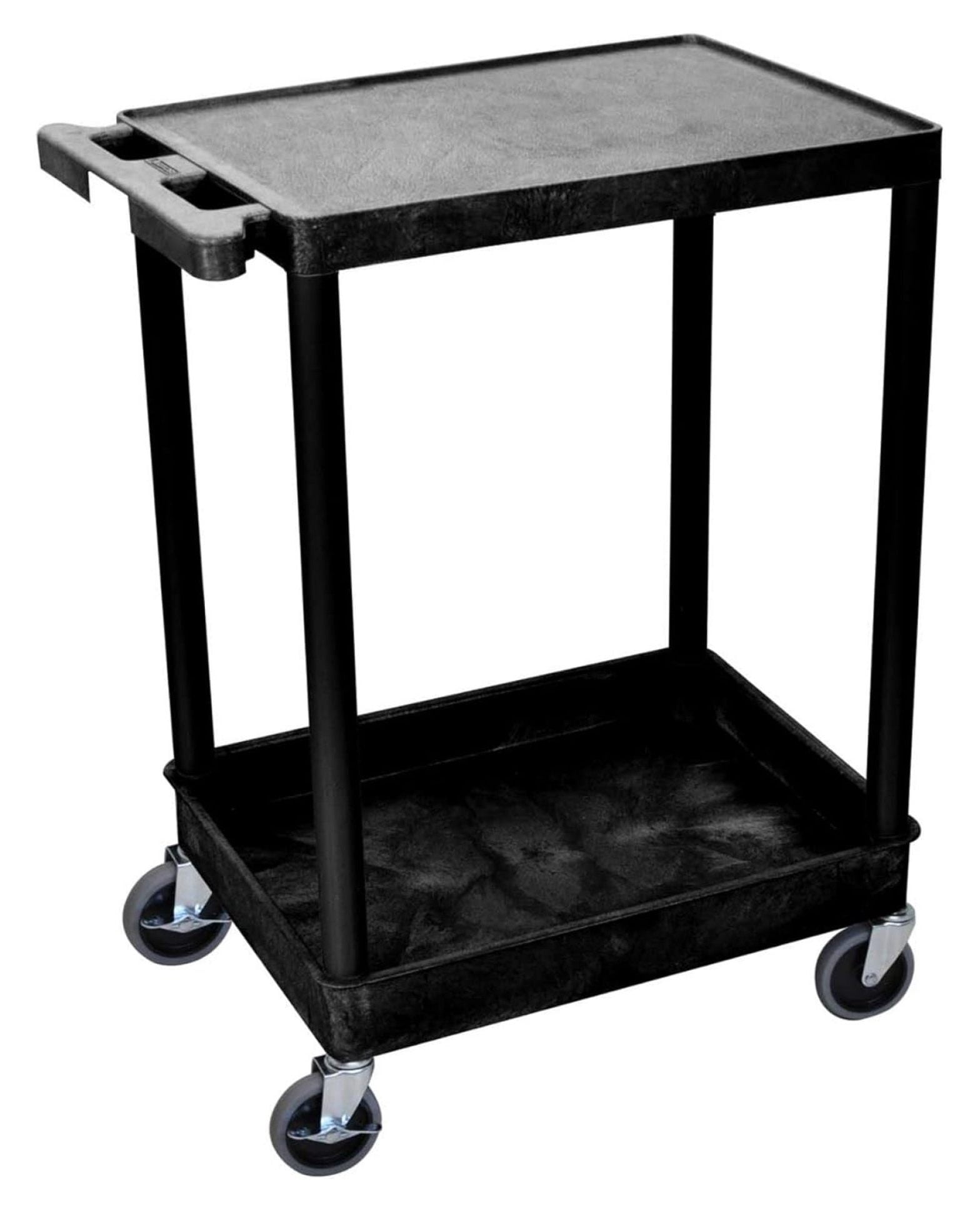 35.75" H Mobile Multipurpose Utility Cart with Flat Top, Tub Bottom ...