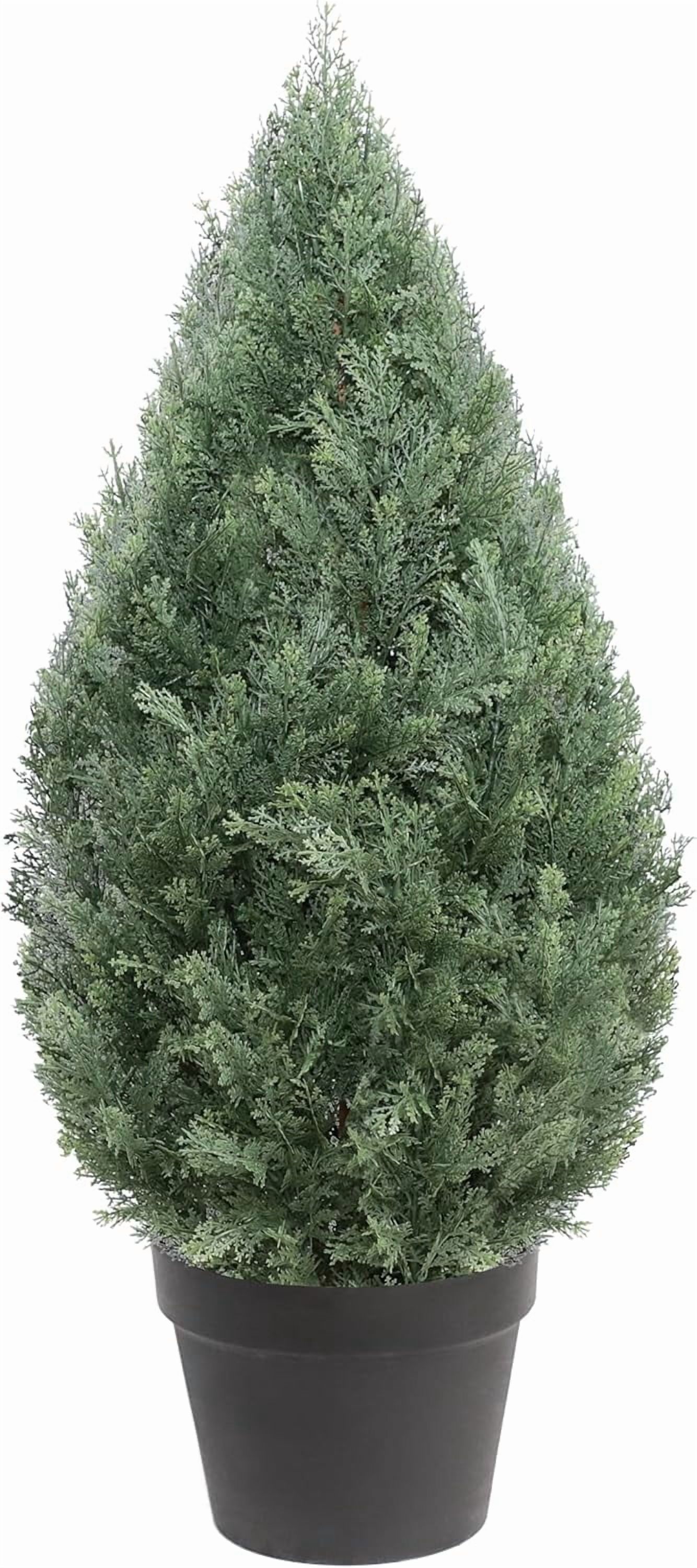 35 '' Artificial Cedar Topiary Shrub UV-Proof Leaves Topiary Bush ...