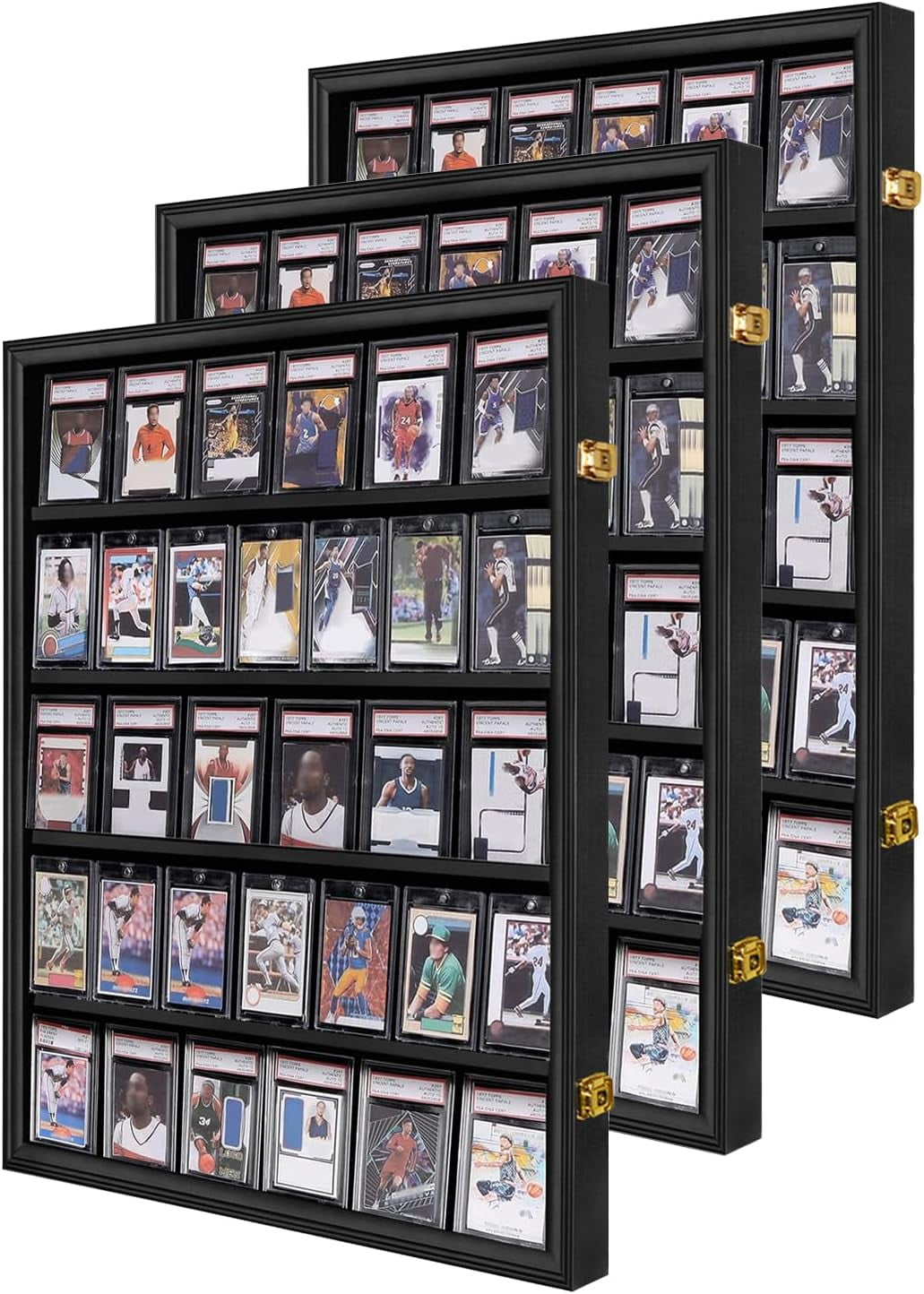 35 Baseball Card Display Case 3 Pack- Graded Sports Card Display Case ...