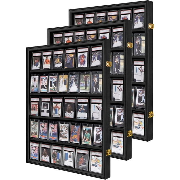 35 Baseball Card Display Case 3 Pack- Graded Sports Card Display Case ...