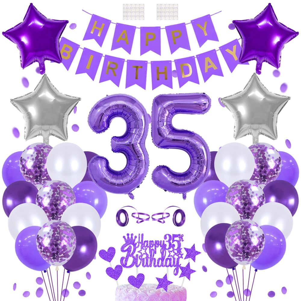 35 Birthday Decoration Happy Birthday Banner KKS1 Balloons Garland ...