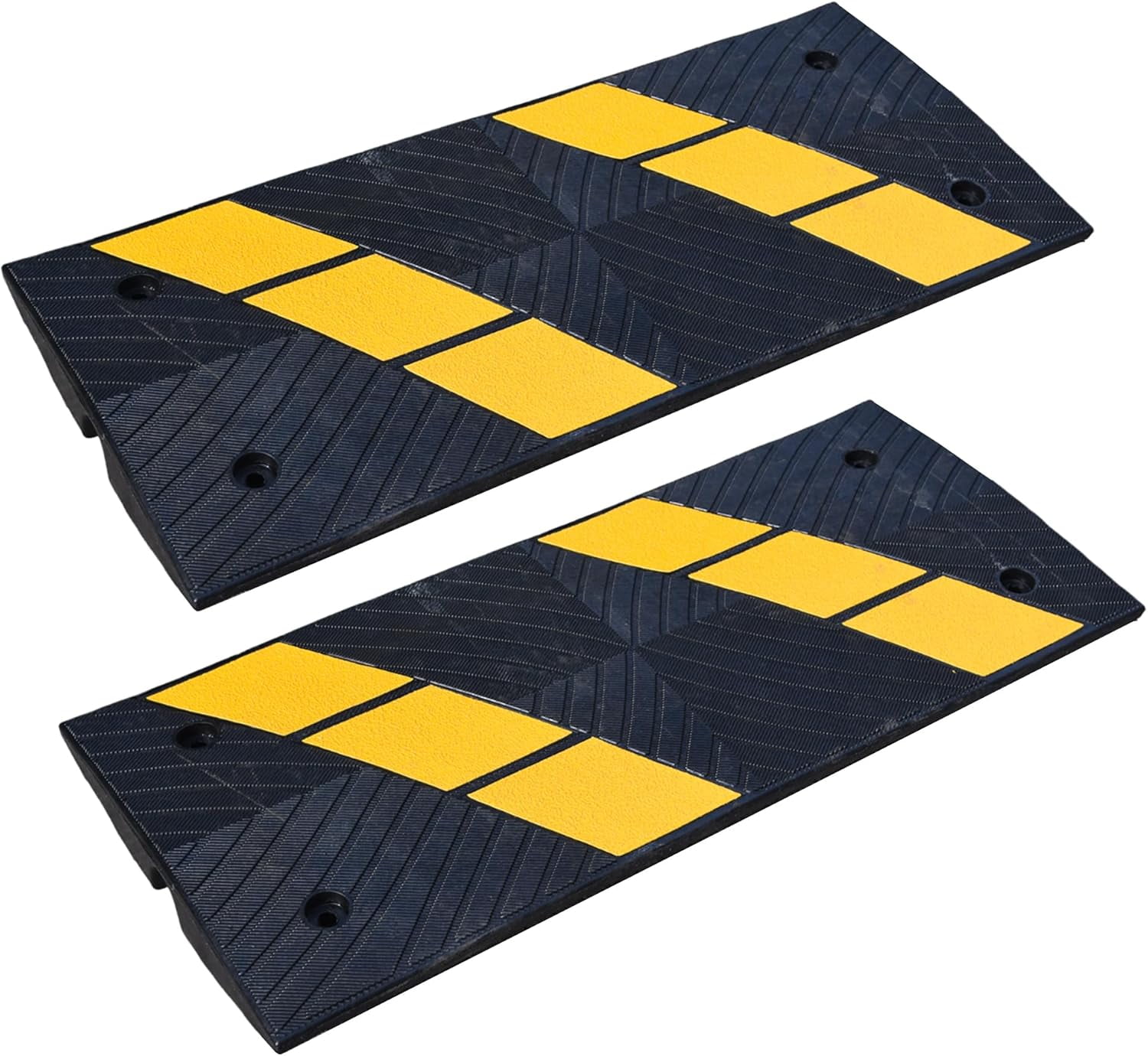 35” Car Rubber Curb Ramp for Driveway 2 Pack,Heavy-Duty Rubber ...
