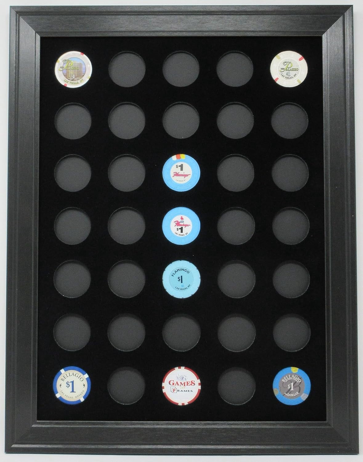 35 Casino Poker Chips (not Included) Wall Display Poker Chips Made in ...