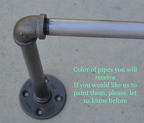 35" Clothing Rack Steampunk Style Decor Garment Rack Industrial Pipe ...