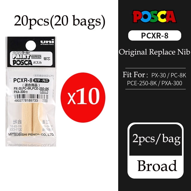 35 Colors POSCA 8K Marker Pen Broad Chisel Tips Paint Markers for Rock ...