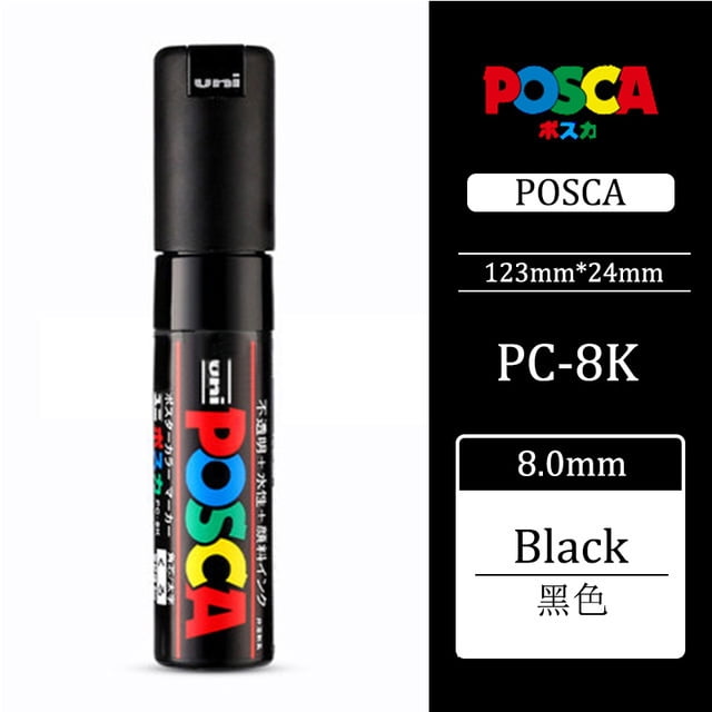 35 Colors POSCA 8K Marker Pen Broad Chisel Tips Paint Markers for Rock ...
