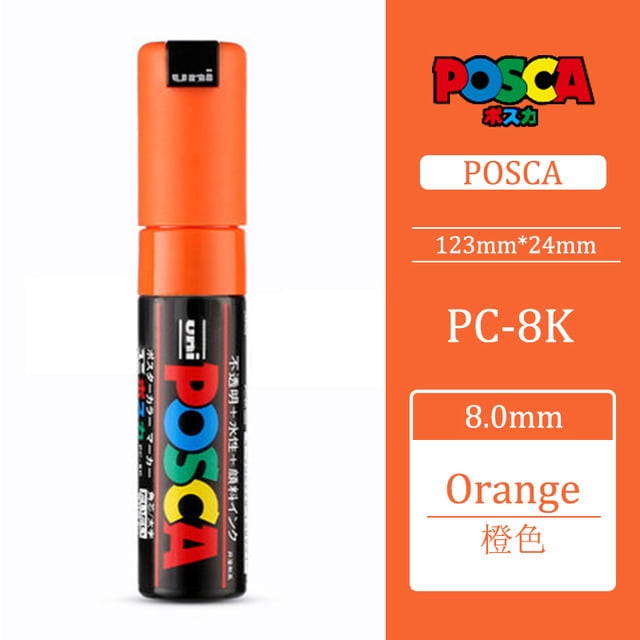 35 Colors POSCA 8K Marker Pen Broad Chisel Tips Paint Markers for Rock ...