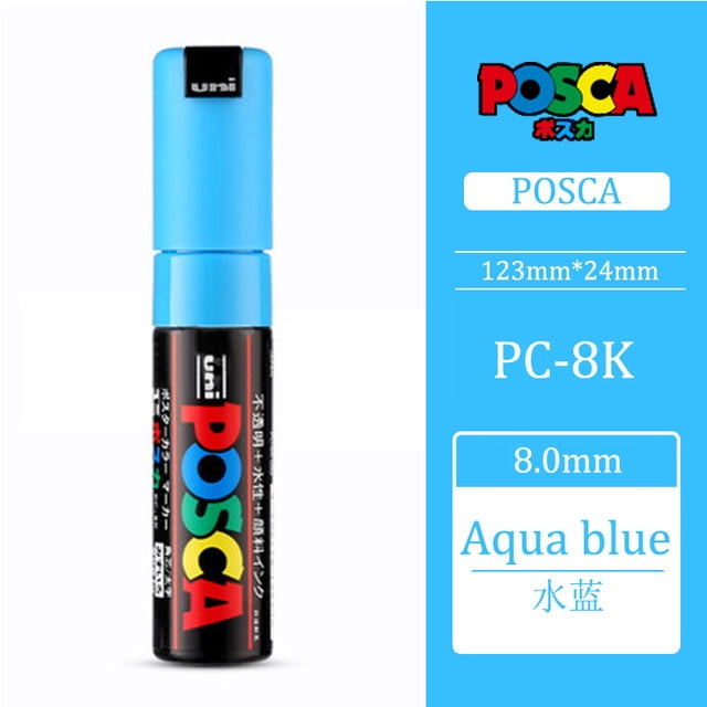 35 Colors POSCA 8K Marker Pen Broad Chisel Tips Paint Markers for Rock ...