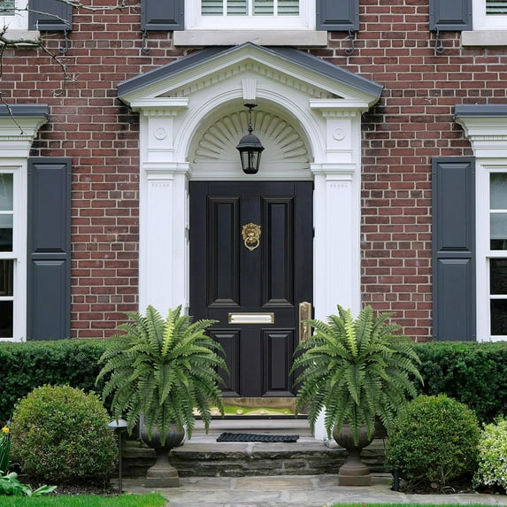 35" Fake Ferns, 4 Large Artificial Bonston Ferns Bushes Plants with 39 ...