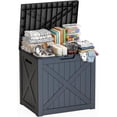 35 Gallon Deck Boxes Outdoor Waterproof, Weatherproof Outdoor Deck Box ...