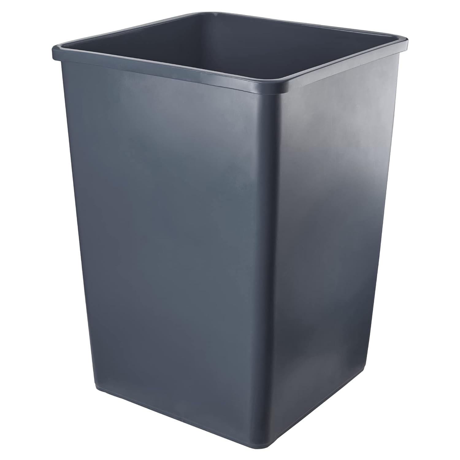 35 Gallon Gray Square Trash Can, Plastic, Commercial Use - Walmart.com