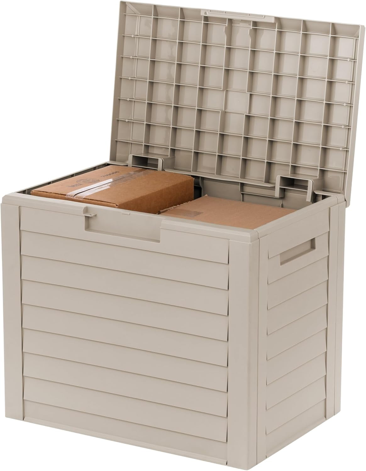 35-Gallon Outdoor Deck Delivery Storage Box, Lockable & UV-Protected ...
