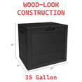 35 Gallon Outdoor Storage Box Waterproof Deck Box with Handles And ...