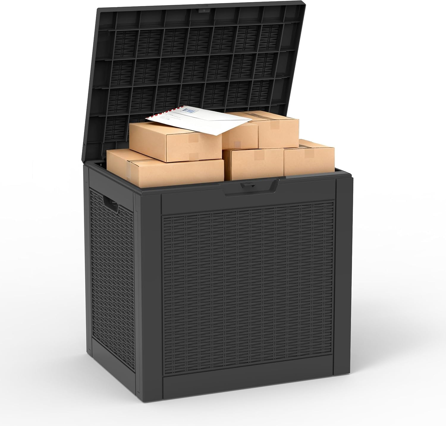 35 Gallon Package Delivery Boxes for Outside, Lokable Secure Resin ...