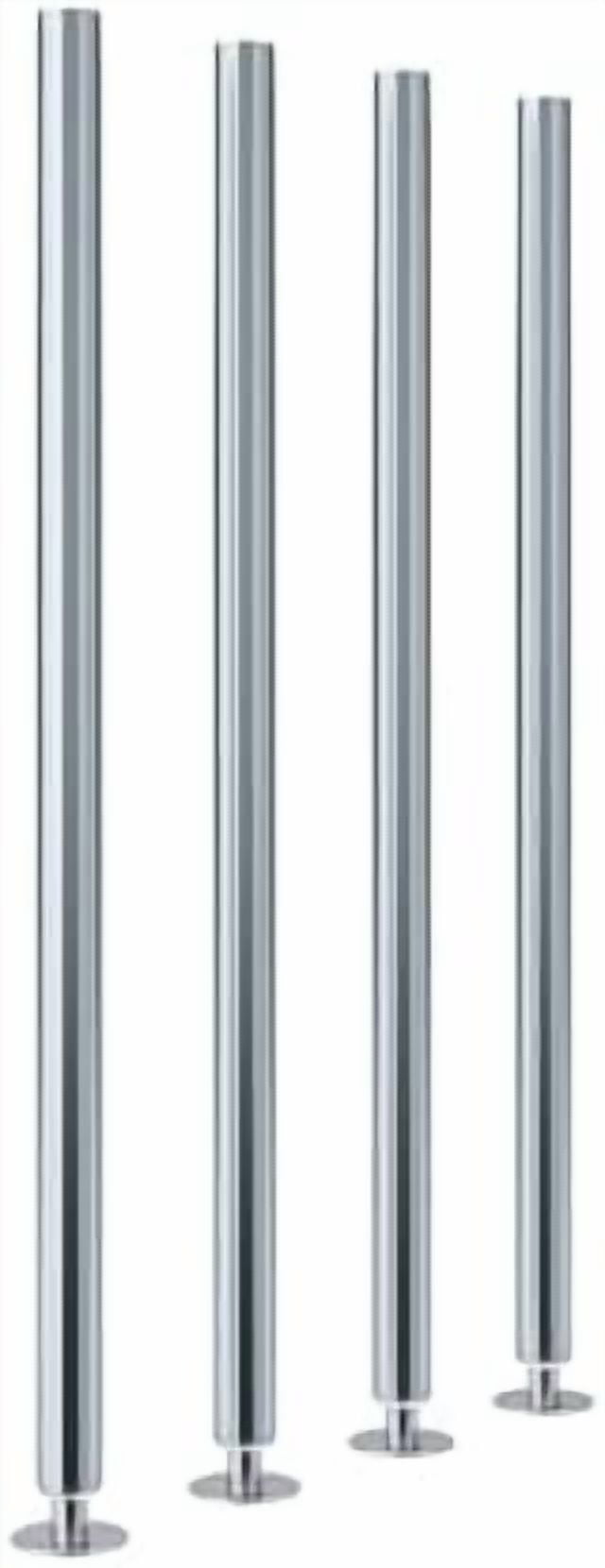 35" Galvanized Steel Legs for Work Tables with Adjustable Stainless ...