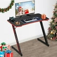 35" Z Shaped Gaming Desk Small Home Office Desks Computer Workstation ...