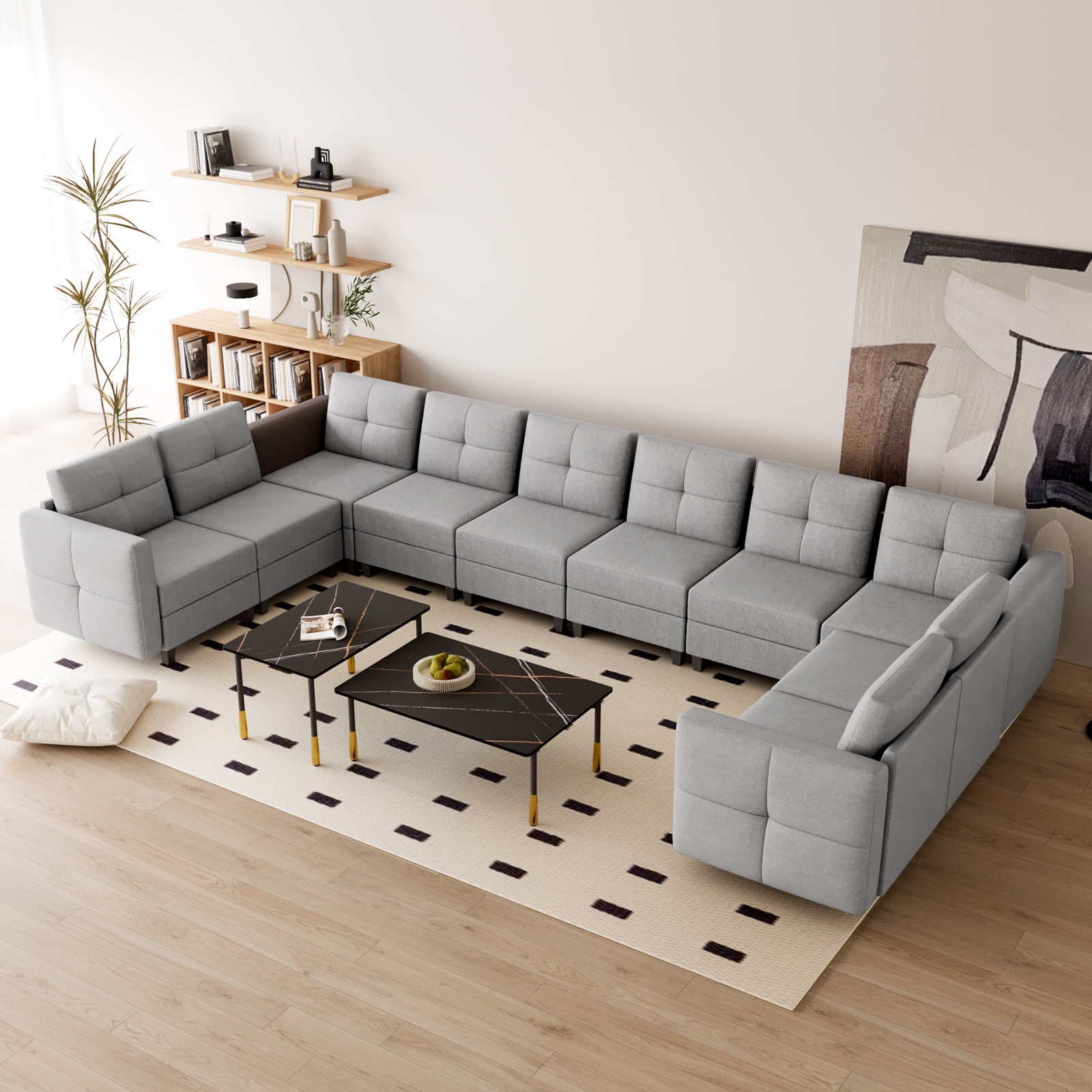 35"H Modular Sectional Sofa Couch with Storage for Living Room ...