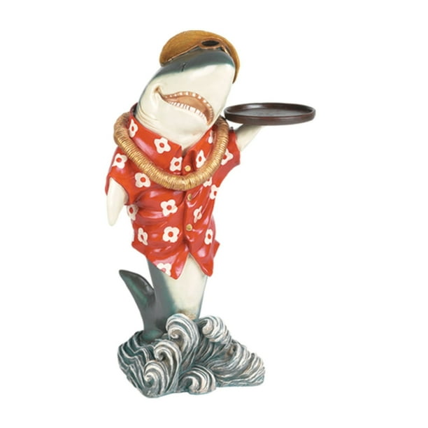 35"H Shark Waiter Polyresin Storage Tray - Walmart Business Supplies