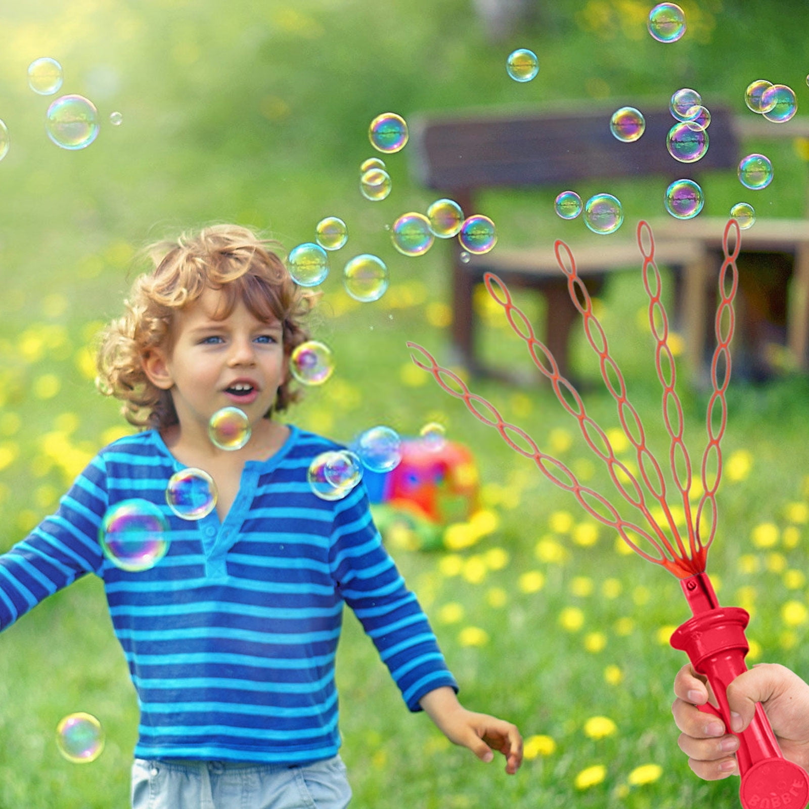 35 Holes Bubble Wand Toy:Bubble Maker Toy for Kids and Adults with ...