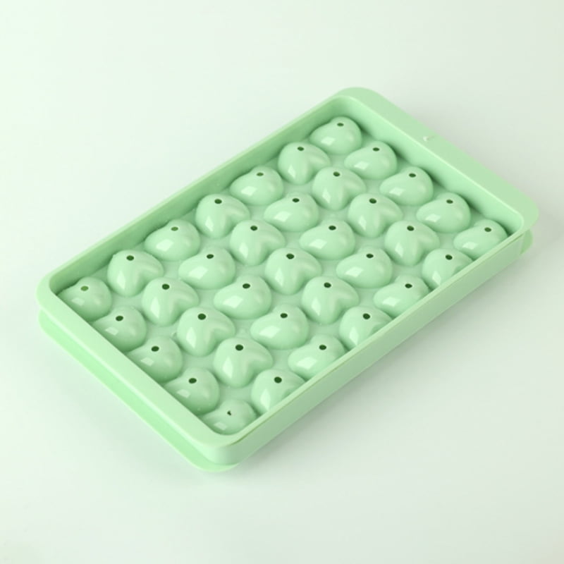 35 Holes Silicone Ice Cube Mold Heart Shape Ice Tray Frozen Ice Mold ...