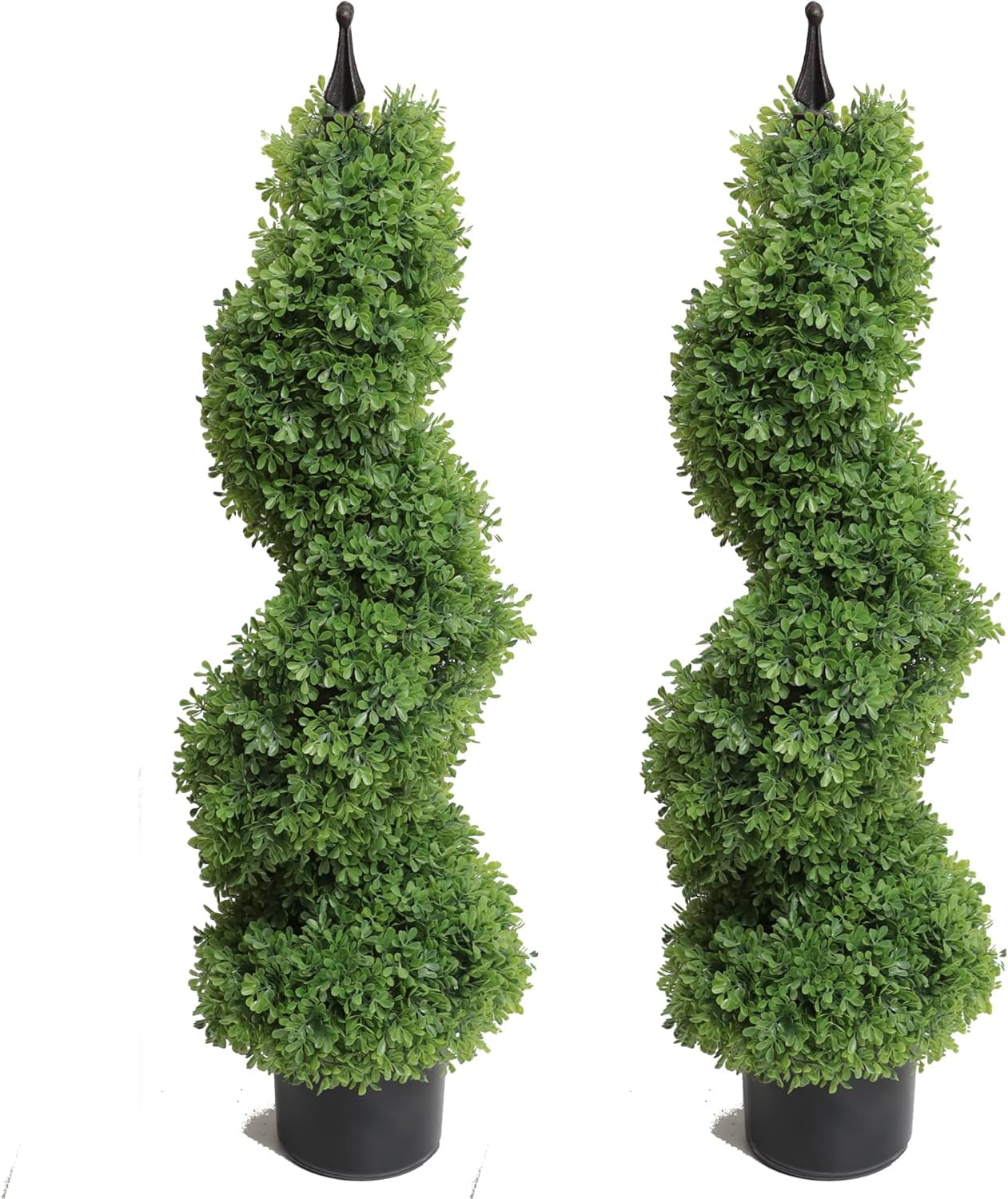 35 Inch Artificial Boxwood Tree Topiary Tree Spiral Spiral Tree Fake ...