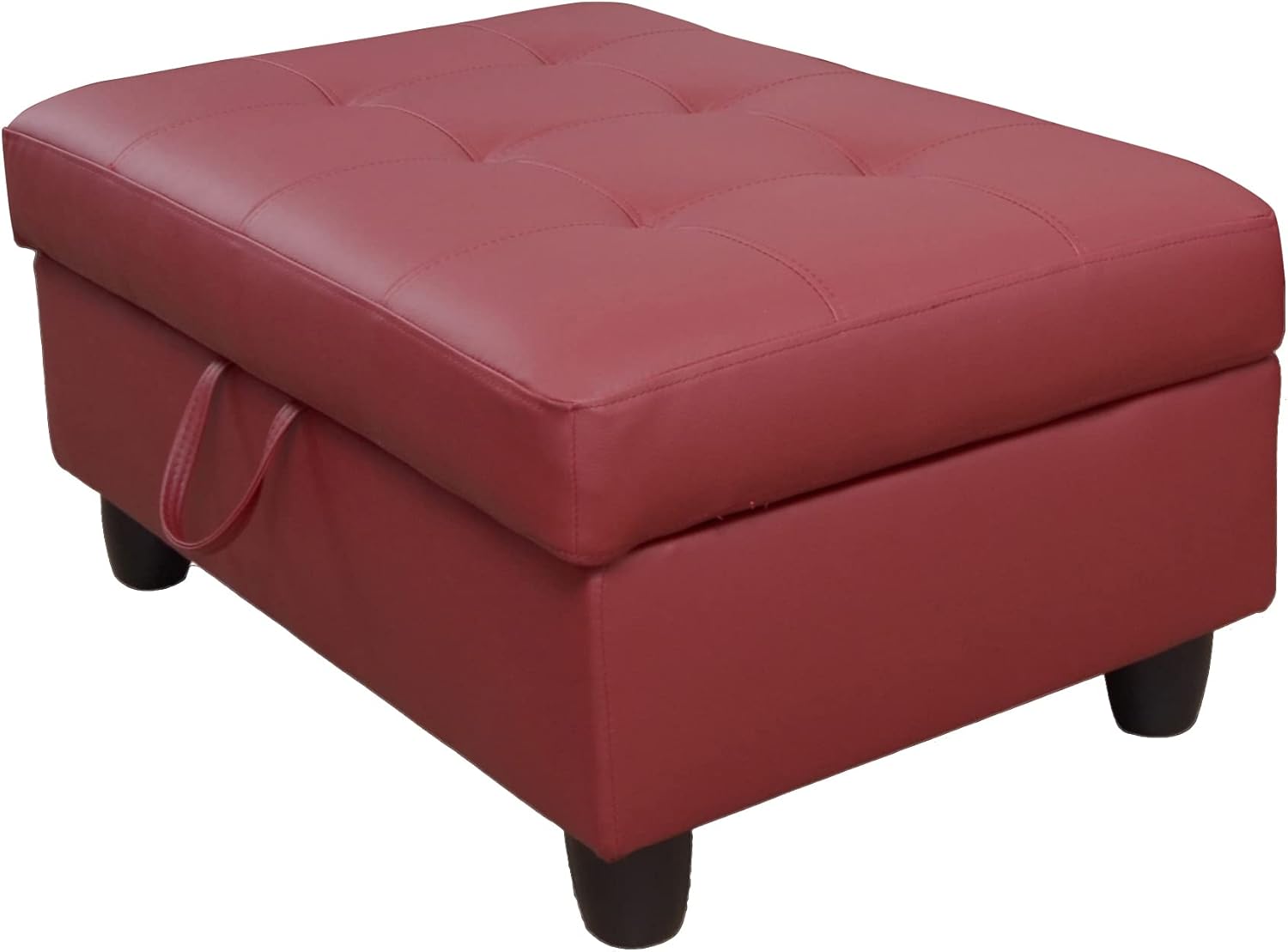 35 Inch Storage Ottoman Modern Small Ottoman with Storage Tufted ...