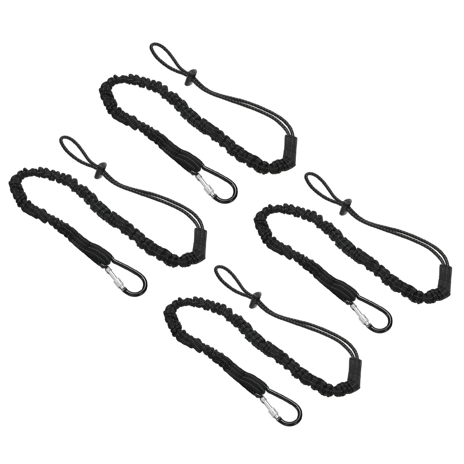 35 Inch Tool Lanyard with Screw Lock Snap Hook Safety Tool Leash, Black ...