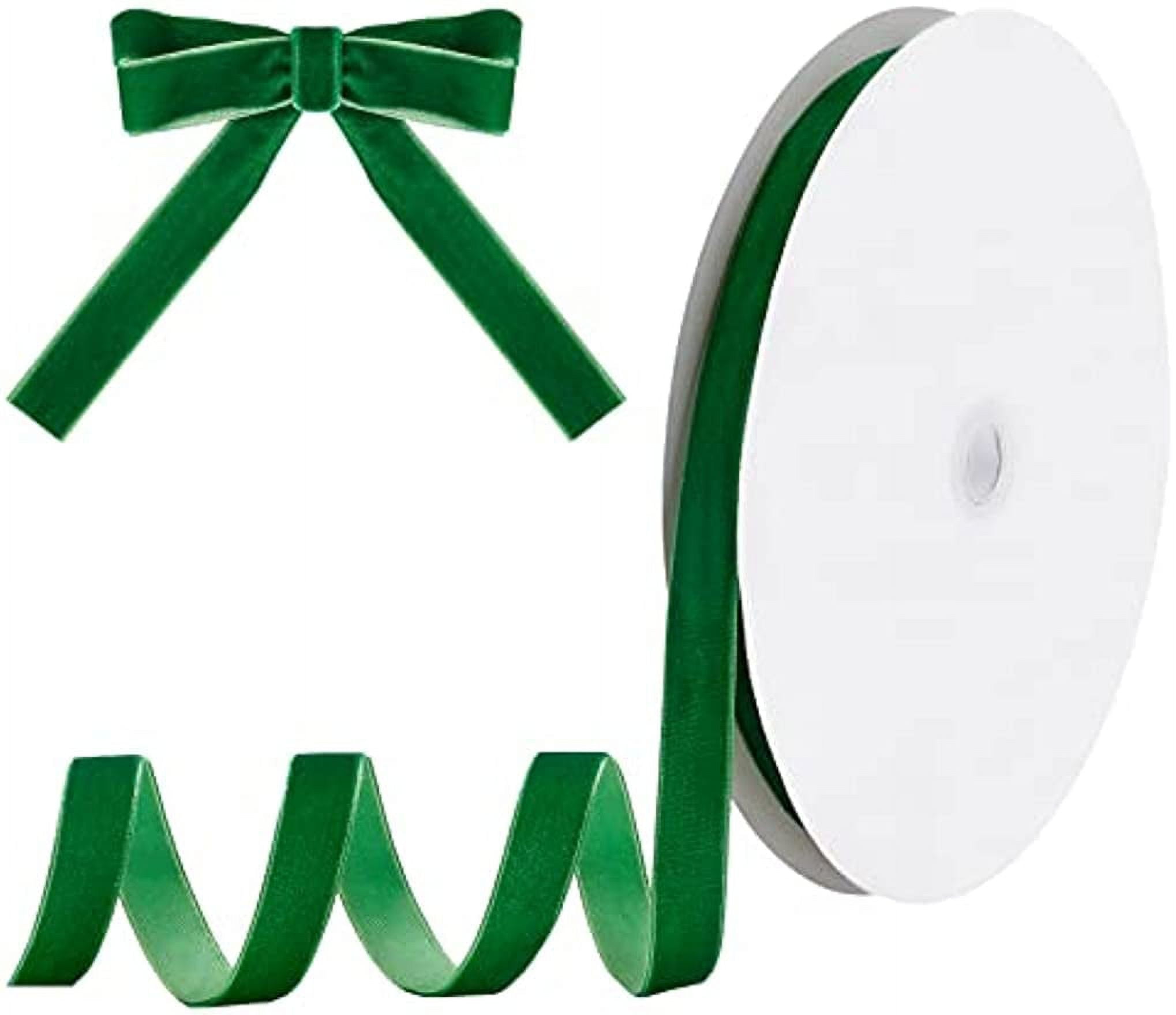 35 Inch Wide Dark Green Velvet Ribbons 25 Yards Single Face Velvet ...