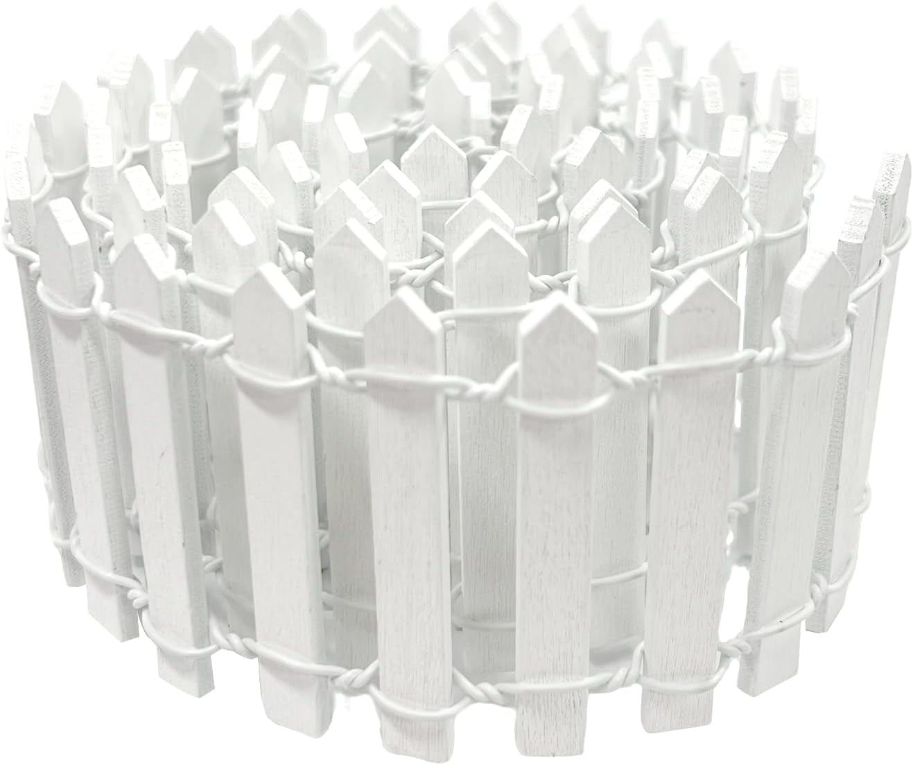 35 Inches Mini Fairy Garden Fence DIY Small Wood Decorative Picket ...