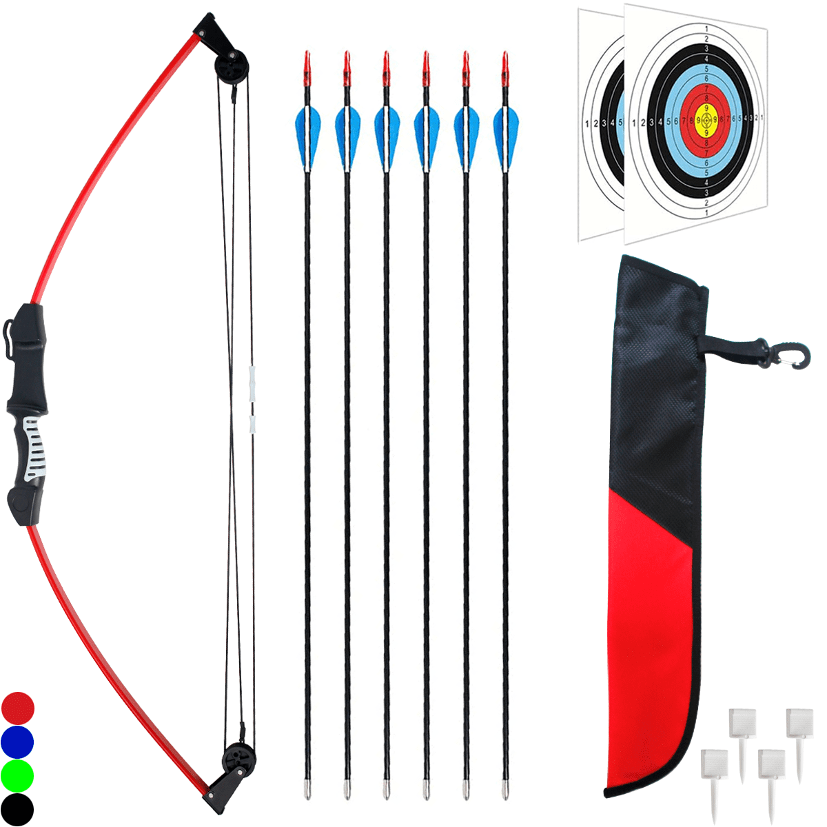 35" Junior Compound Bow and Arrow Archery Set Outdoor Sports Game ...