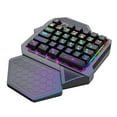 35 Key One-handed Keyboard Mini LED Gaming Keyboard USB Cord Backlight ...